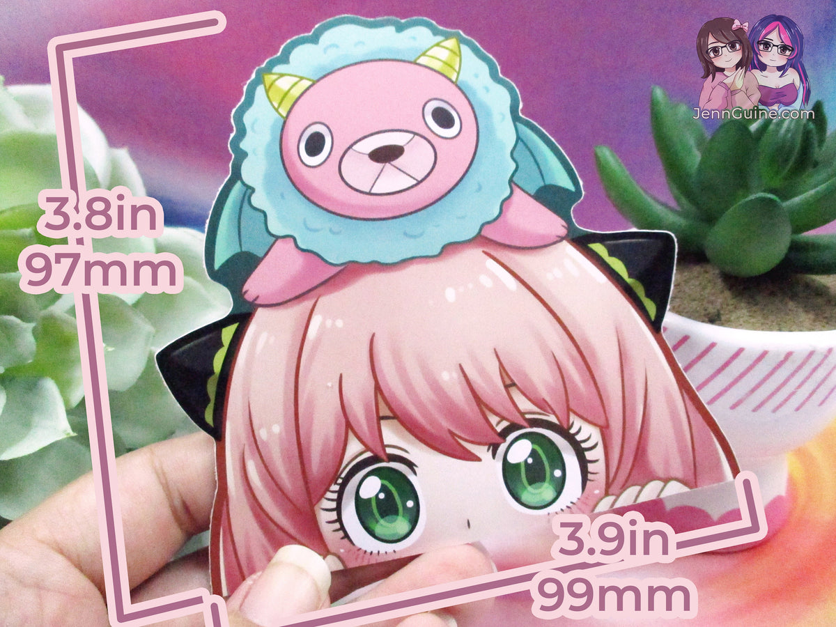 Anya Forger Spy x Family Mr. Chimera 3.5in Kawaii Anime Cute Peeker Pe ...